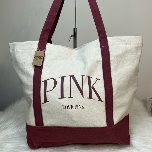 PINK Victoria's Secret | Bags | Nwt Pink Victorias Secret Burgundy ...